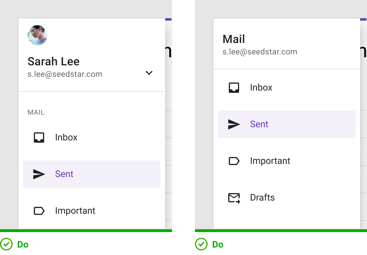 Vue Navigation Drawer Navigation Drawer: Android Design Support